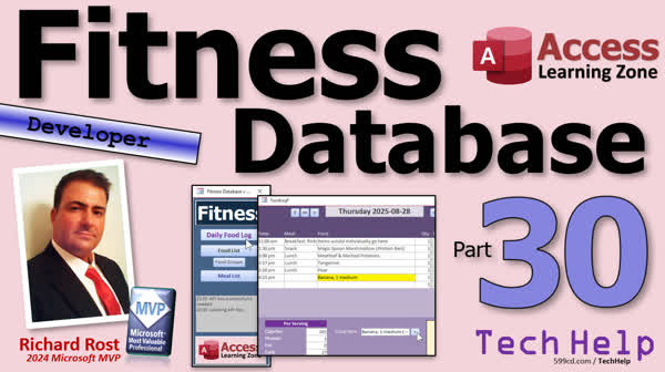 Building a Fitness Database in Microsoft Access, Part 30 - Computer Learning Zone