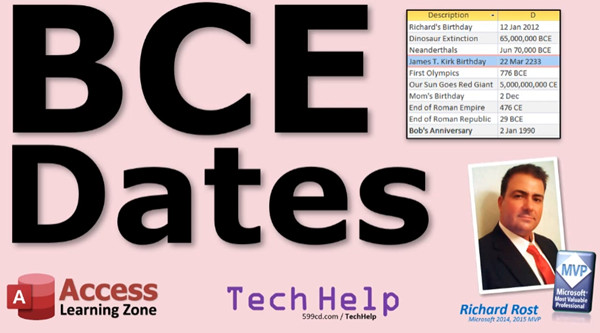 How to Handle BCE Dates in Microsoft Access - Computer Learning Zone