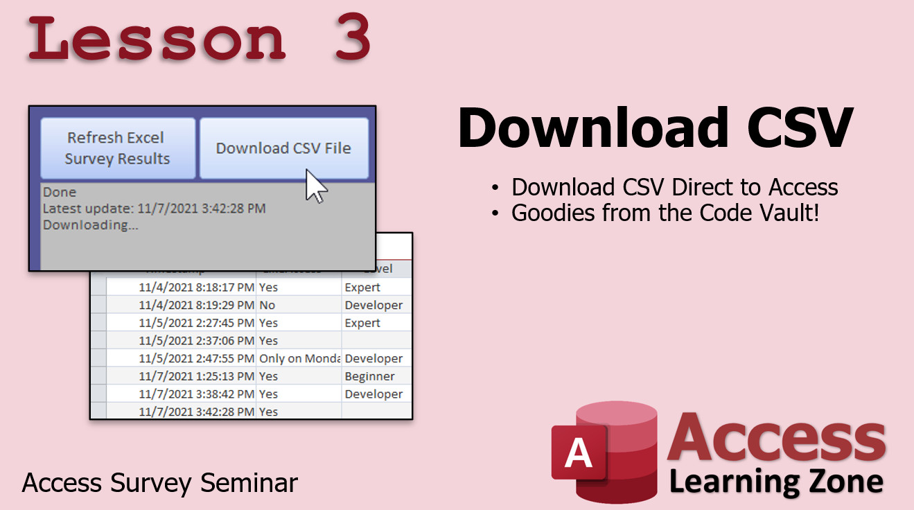 Microsoft Access Survey Seminar Computer Learning Zone