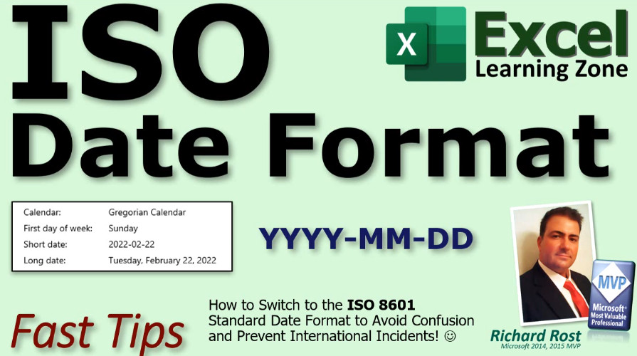 ISO Date Format In Microsoft Excel
