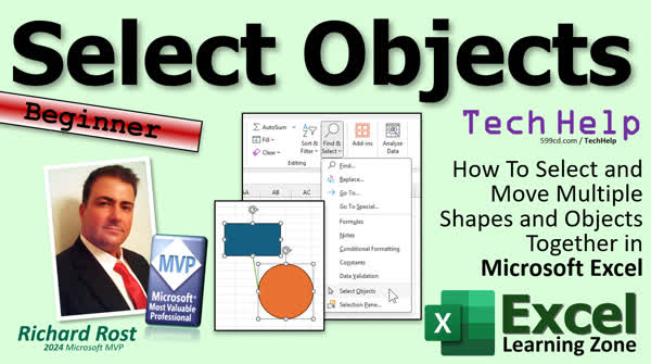 Select Objects in Microsoft Excel - Computer Learning Zone