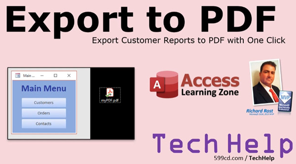 Export Reports to PDF in Microsoft Access - Computer Learning Zone