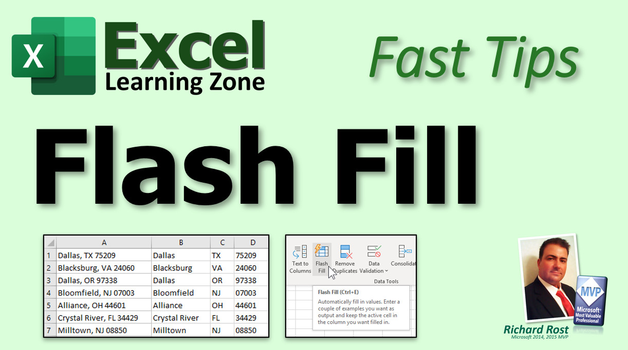 Flash Fill in Microsoft Excel - Computer Learning Zone