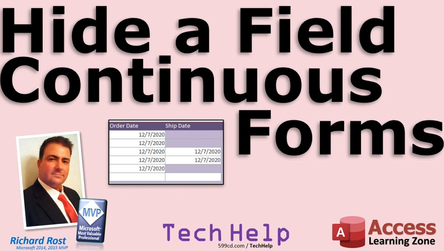 Hide Field Continuous Form in Microsoft Access - Computer Learning Zone