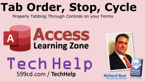 Tab Stop, Order, Cycle in Microsoft Access - Computer Learning Zone