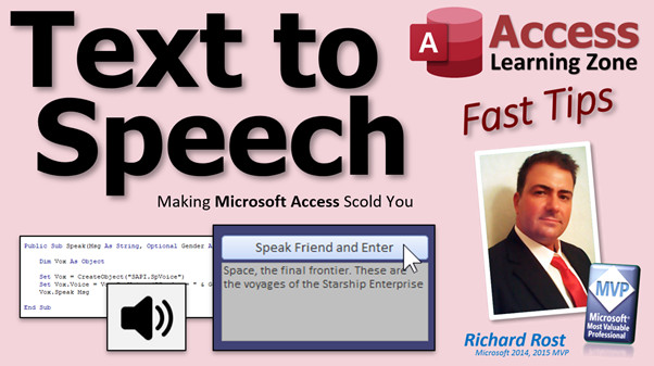 Text To Speech In Microsoft Access
