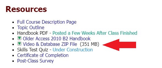 Access Beginner 2 Lessons