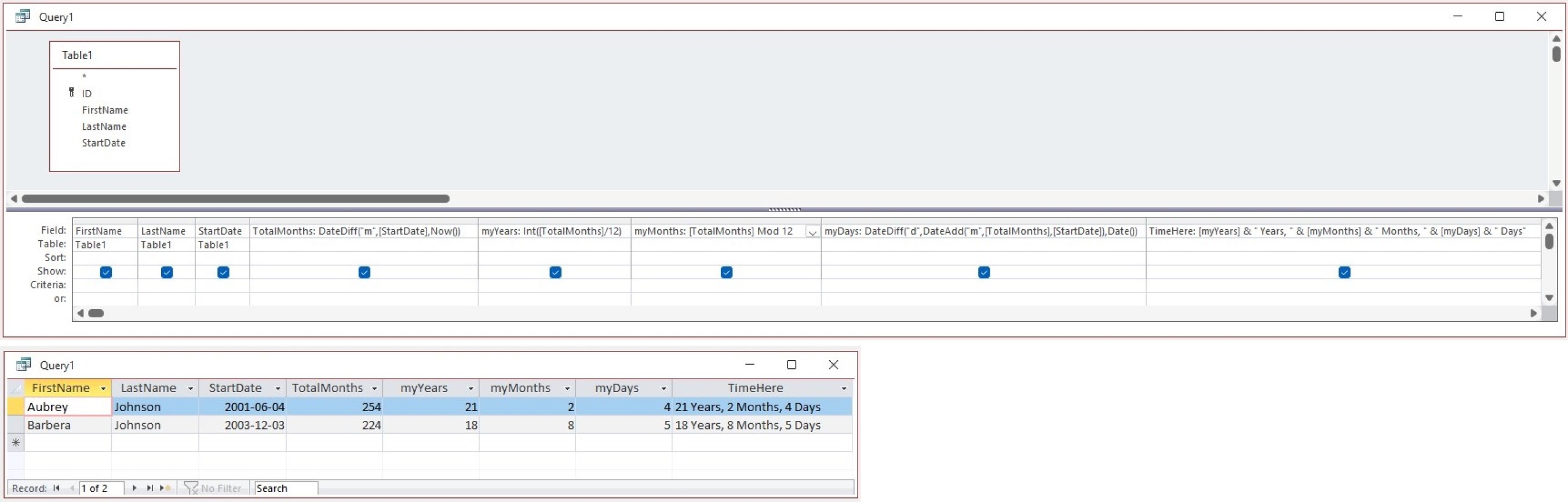 DateDiff - Microsoft Access Beginner 5 - Computer Learning Zone