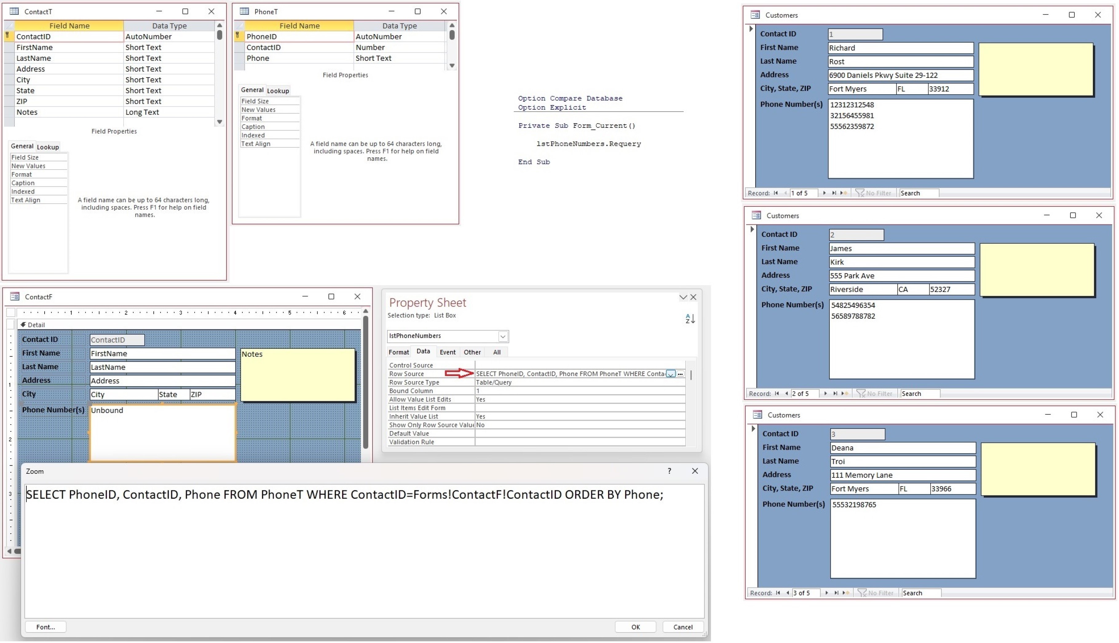 Display list - Access TechHelp - Computer Learning Zone