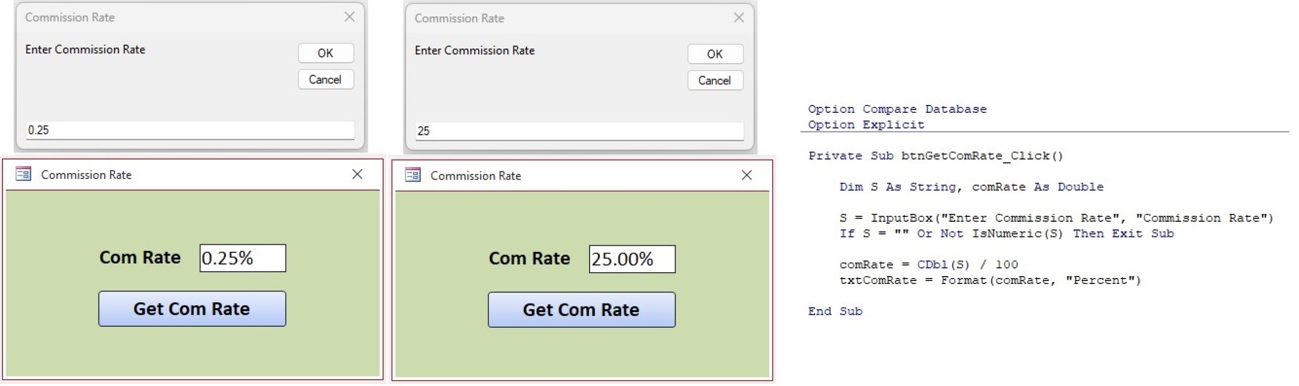 Default Commission Rate - Microsoft Access Developer 3 - Computer ...