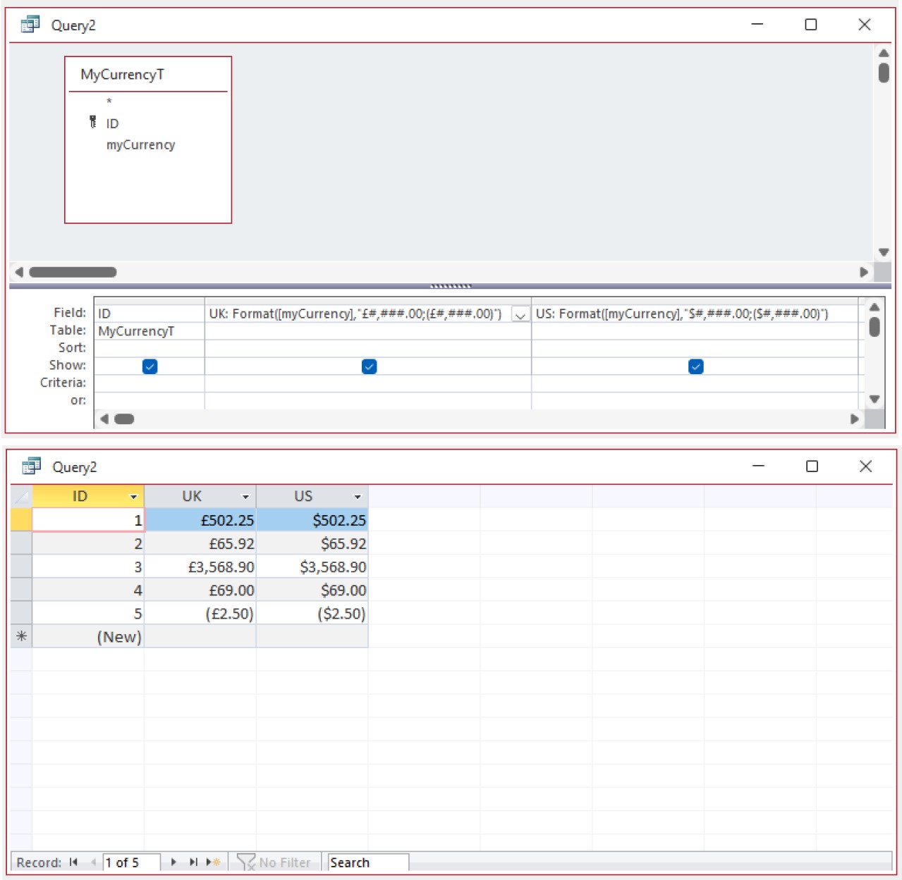 Currency Format in Union Query - Microsoft Access Forum - Computer Learning Zone