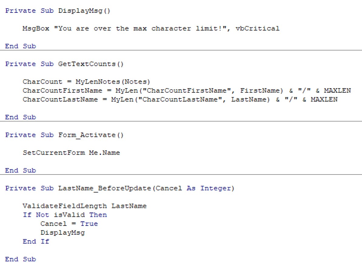 Field Size - Limit Long Text Field Size in Microsoft Access - Computer Learning Zone