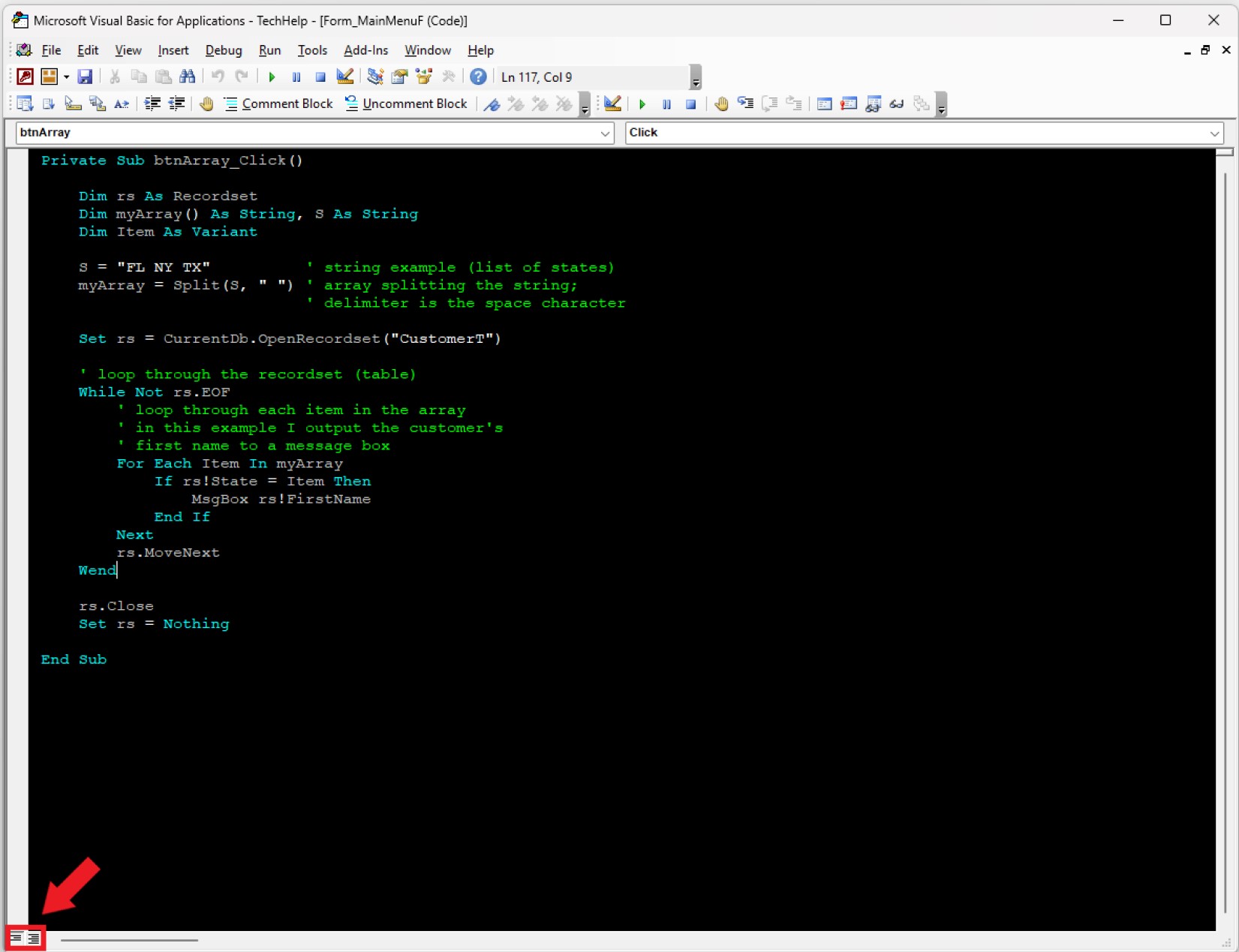 Isolate Specific Procedure - Access Developer Forum - Computer Learning Zone