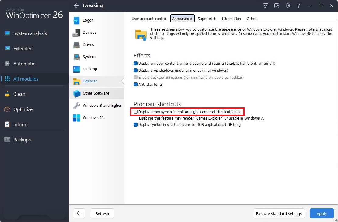 Shortcut arrow - Hide Access in Microsoft Access - Computer Learning Zone
