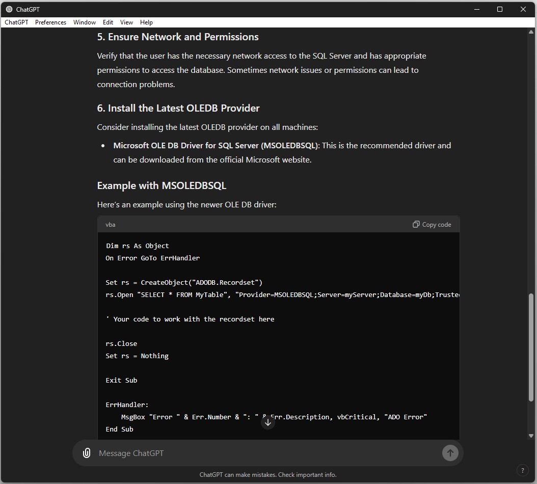 SQL Server Connection Problem - Microsoft Access Forum - Computer Learning Zone