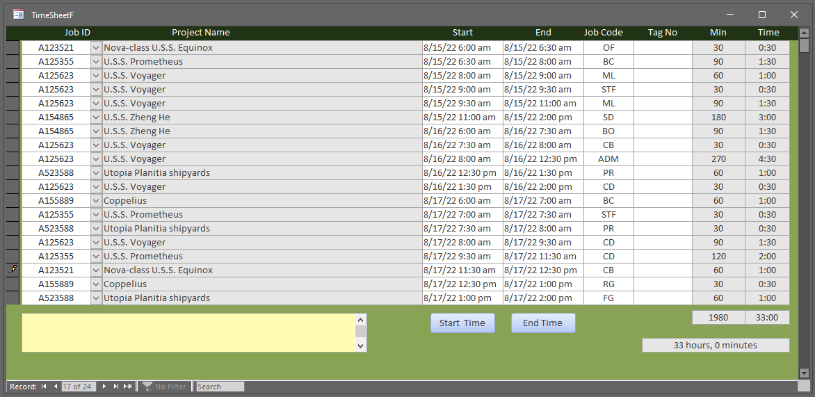 Additional Features - Timesheets in Microsoft Access - Computer Learning Zone