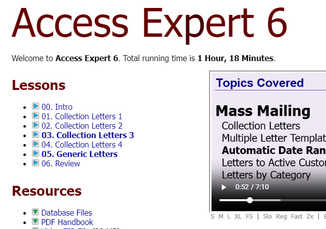 List of videos watched - Microsoft Access Forum - Computer Learning Zone