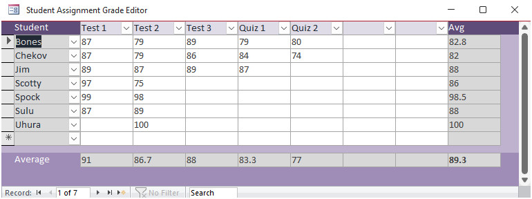 Editable Crosstab Form - Captain's Log - Richard Rost's Blog - Computer ...