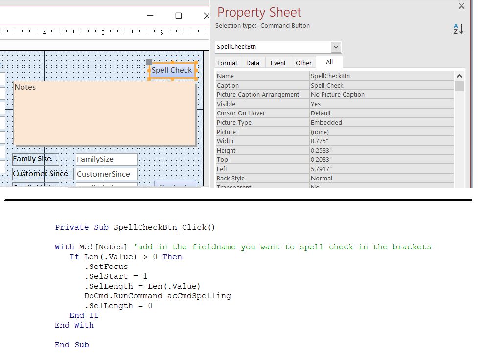 SpellCheck - Microsoft Access Forum - Computer Learning Zone