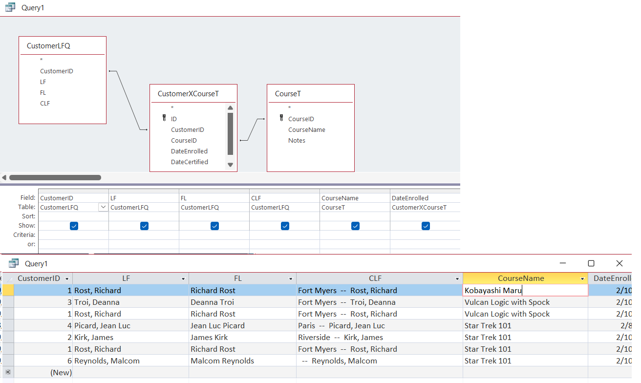 Queries in Many2Many Relations - Microsoft Access Forum - Computer Learning Zone