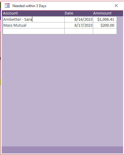 Needed in 3 Days - Microsoft Access Account Balances Template - Computer Learning Zone