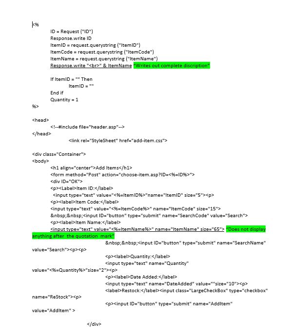 Missing Text - Active Server Pages Forum - Computer Learning Zone