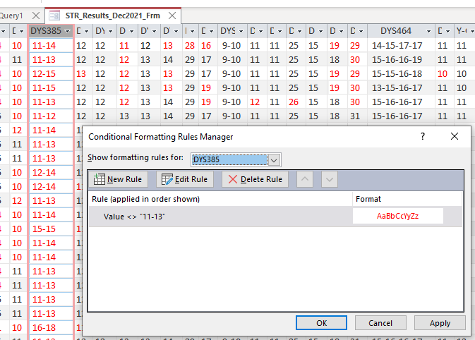 Conditional Formatting of Text - Conditional Formatting in Microsoft Access - Computer Learning Zone