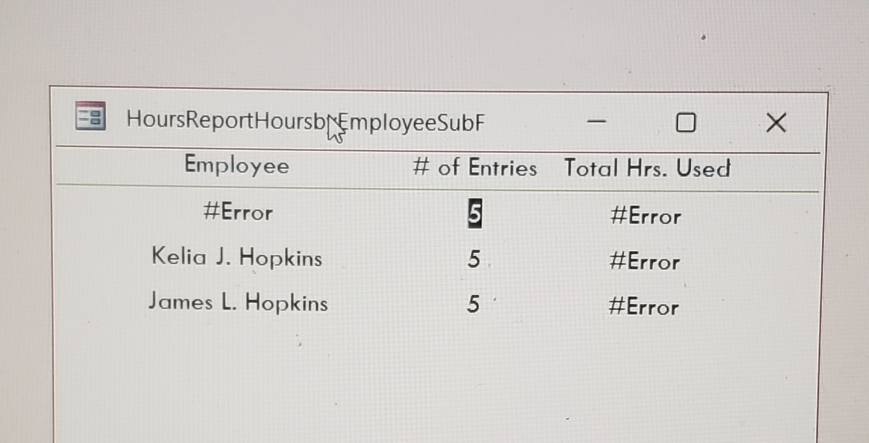 Show Hours Record By - Microsoft Access Forum - Computer Learning Zone