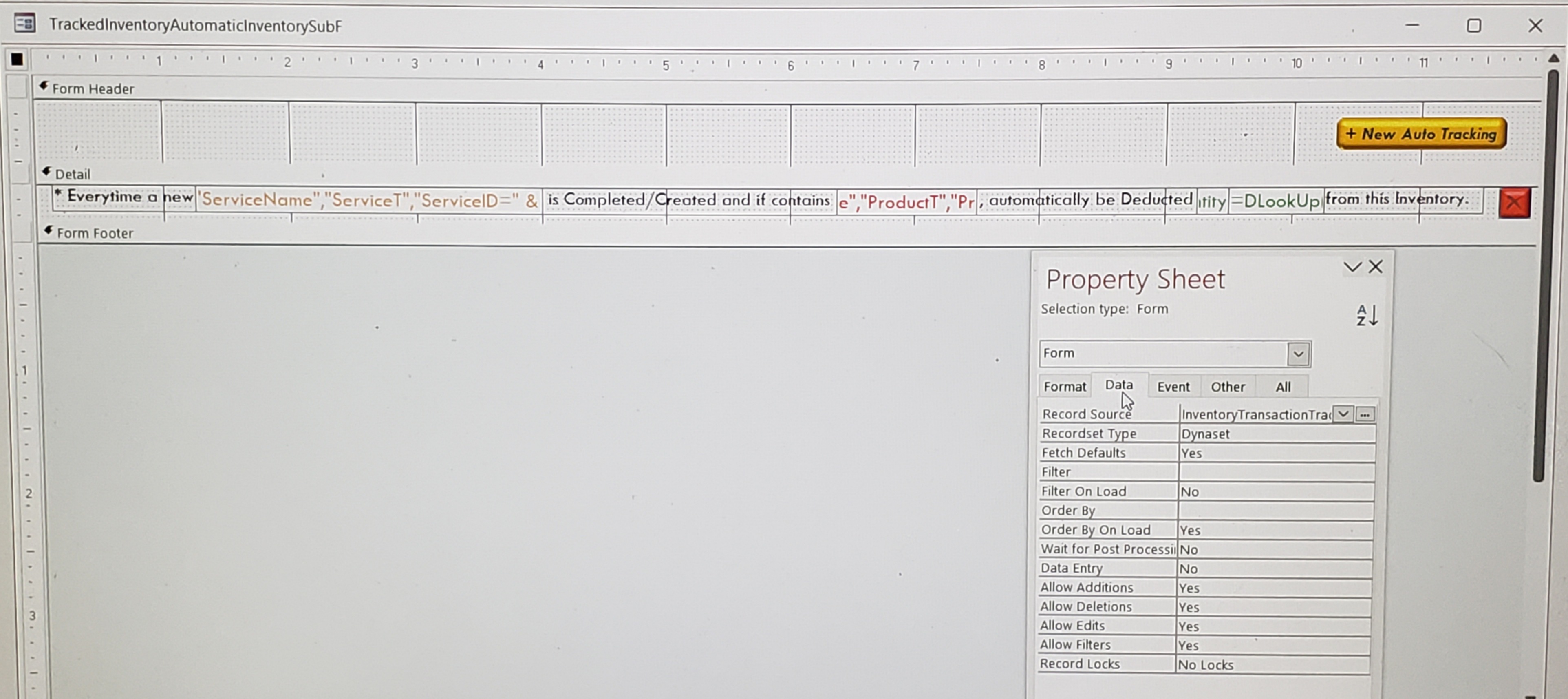 Inventory Item Filter - Microsoft Access Forum - Computer Learning Zone