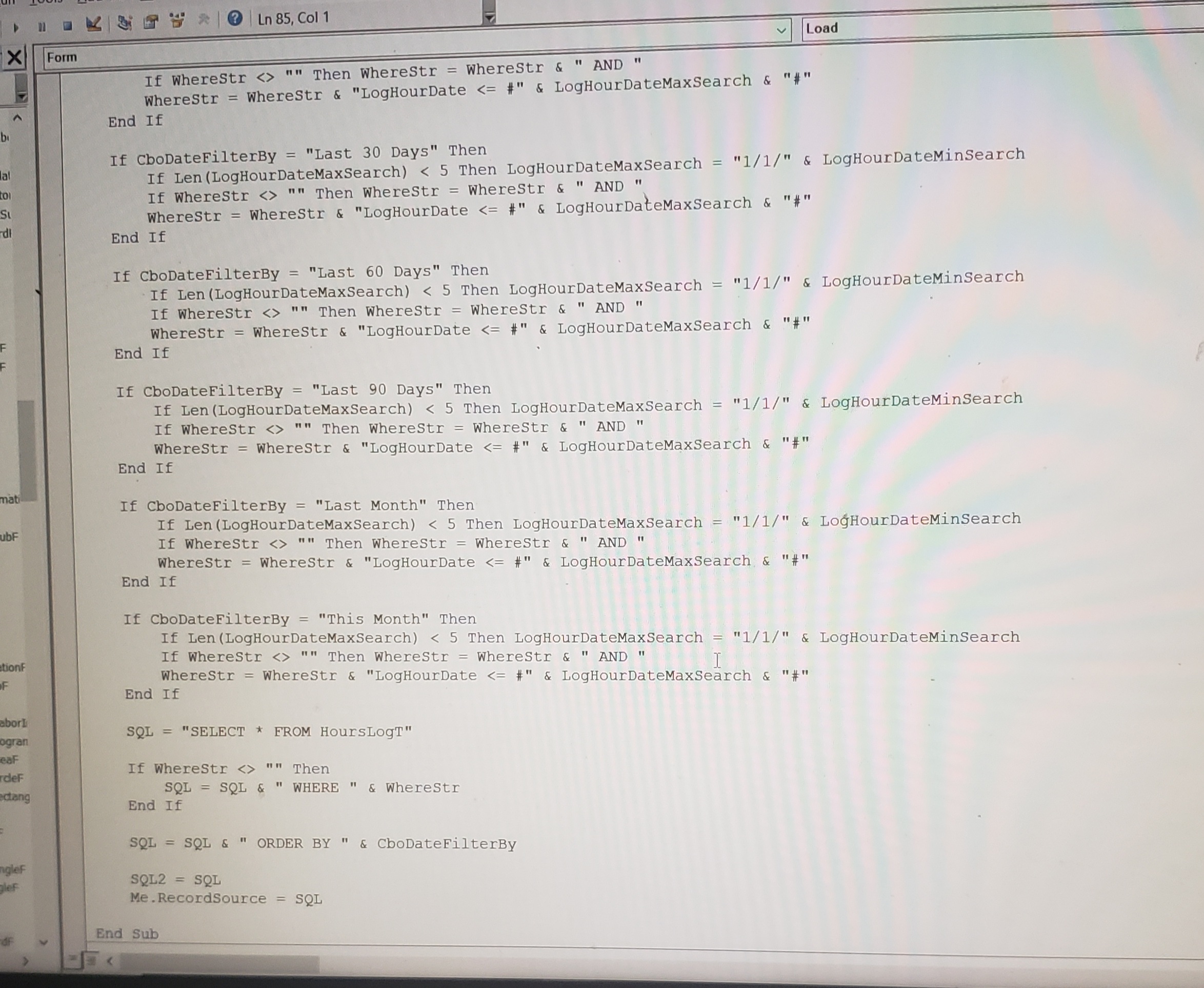 Filter a Single Form - Access TechHelp - Computer Learning Zone