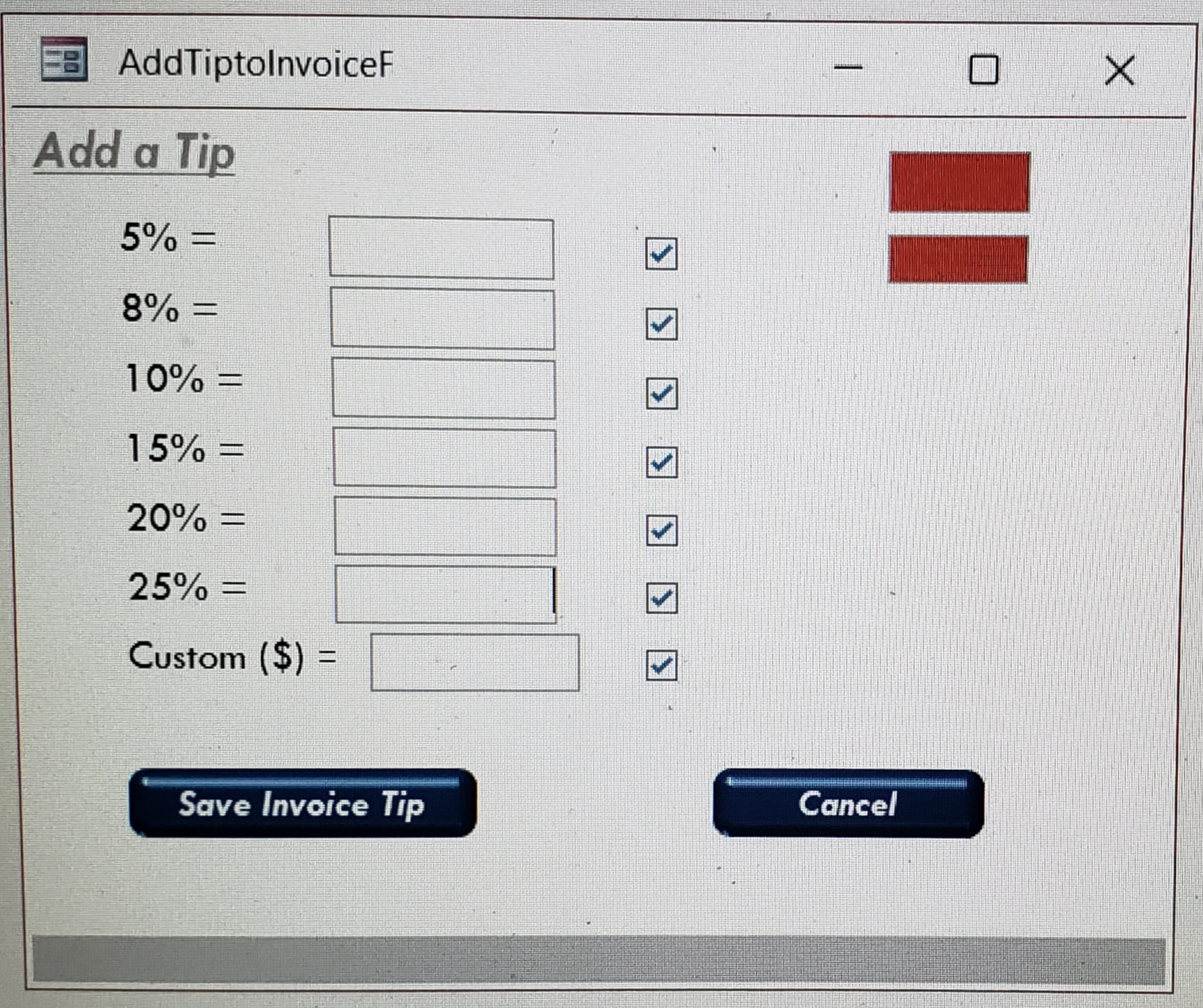 Calculate Tip for Invoice - Microsoft Access Forum - Computer Learning Zone