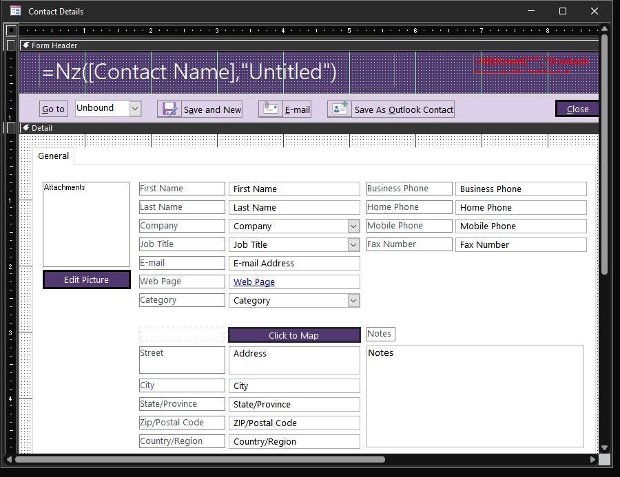 Built in AccessContact List - Microsoft Access Forum - Computer Learning Zone