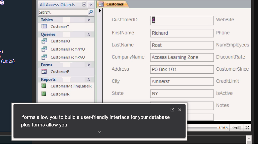 Closed Captioning - Microsoft Access Forum - Computer Learning Zone