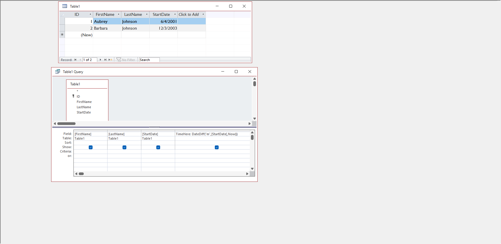 DateDiff - Microsoft Access Beginner 5 - Computer Learning Zone