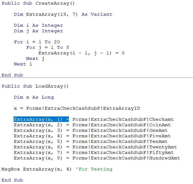 Using an Array from Dif Forms - Microsoft Access Forum - Computer Learning Zone