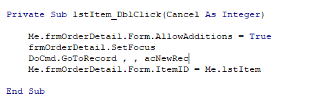 Adding a record to subform - Microsoft Access Forum - Computer Learning Zone