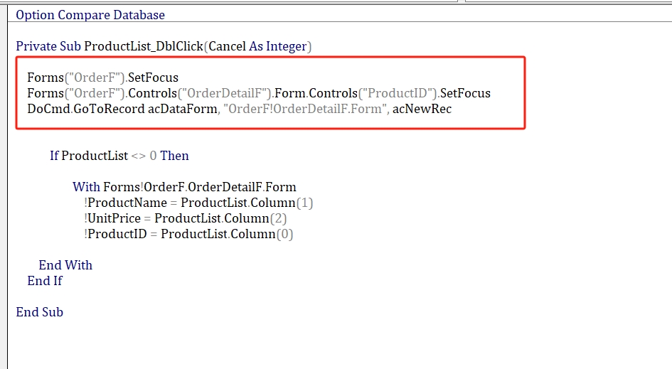 listbox instead of button - Microsoft Access Forum - Computer Learning Zone