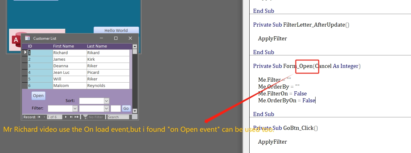 ON Open On Load Event - Microsoft Access Forum - Computer Learning Zone