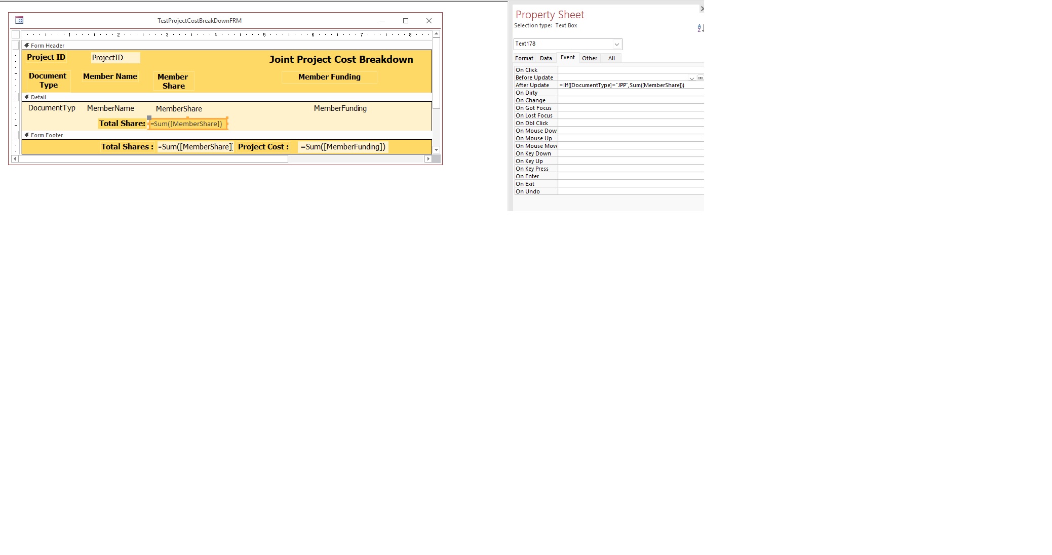 Forms Sub Total and Total - Microsoft Access Forum - Computer Learning Zone