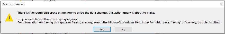 Query size too Big - Microsoft Access Forum - Computer Learning Zone
