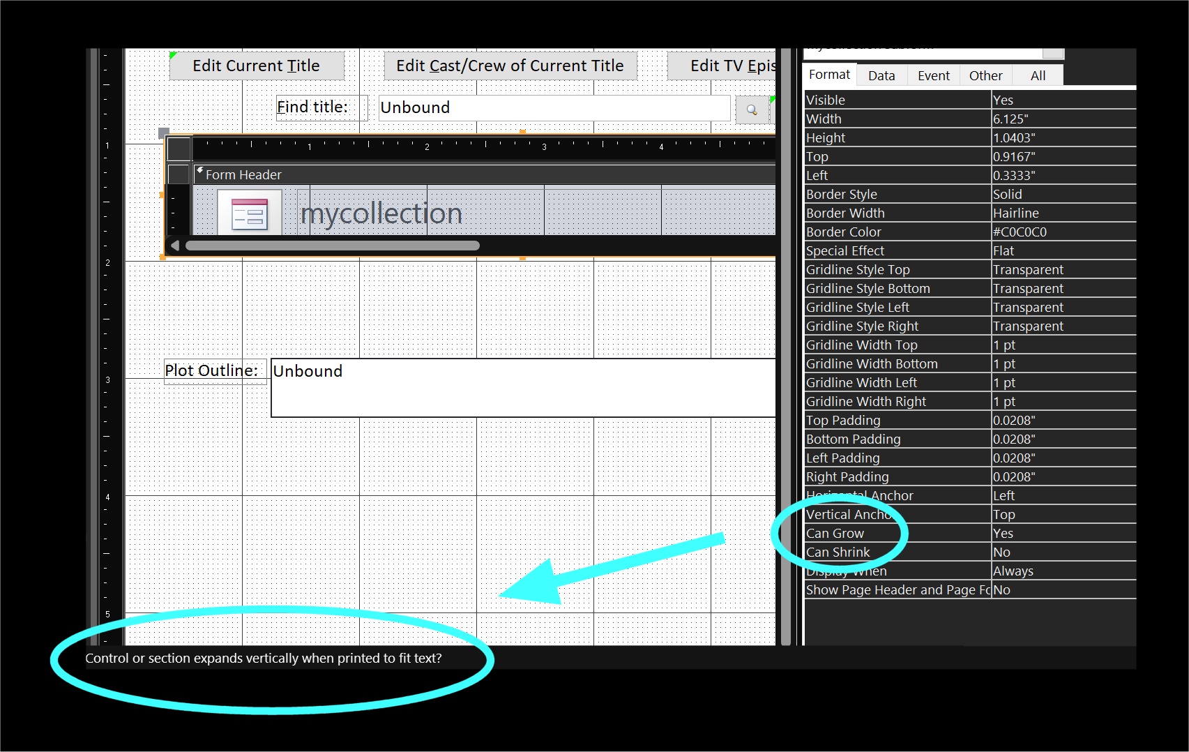 Subform Doesnt GrowShrink - Microsoft Access Forum - Computer Learning Zone