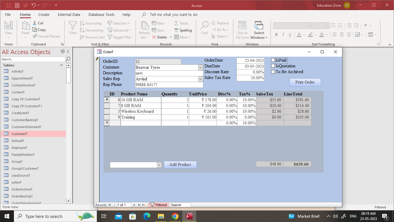 Requery is not working - Microsoft Access Advanced 1 - Computer Learning Zone