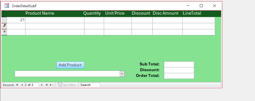 Order Subform - Microsoft Access Forum - Computer Learning Zone