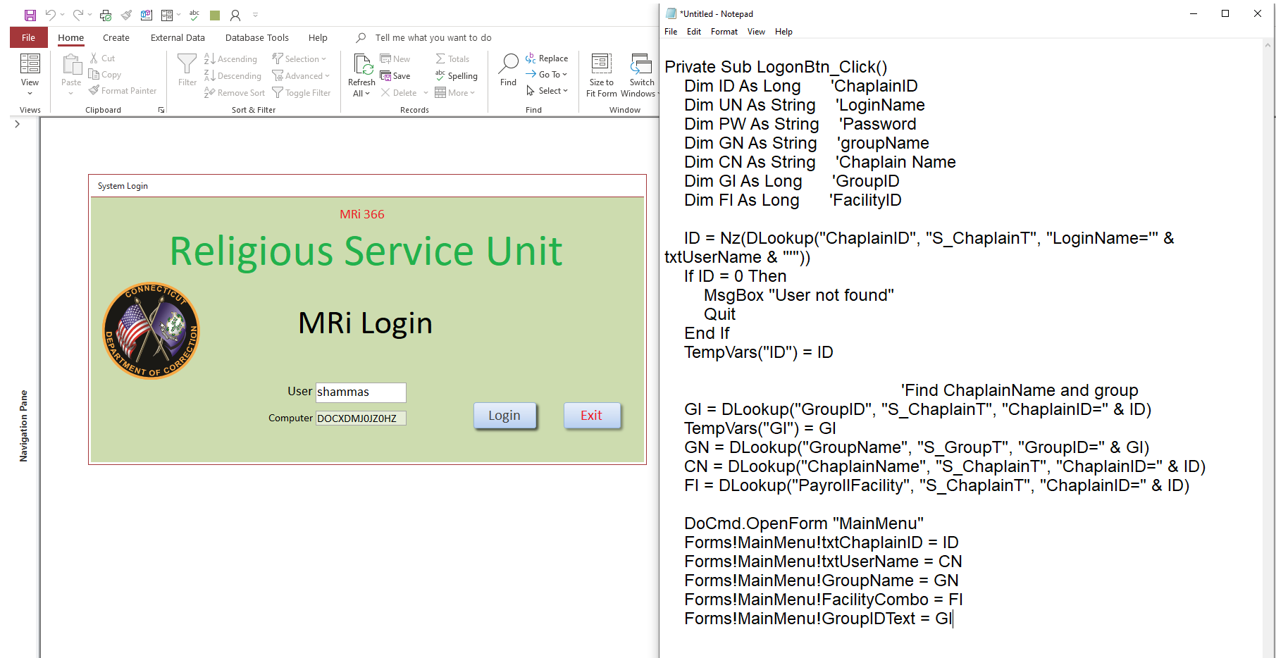 Log on page - Microsoft Access Forum - Computer Learning Zone