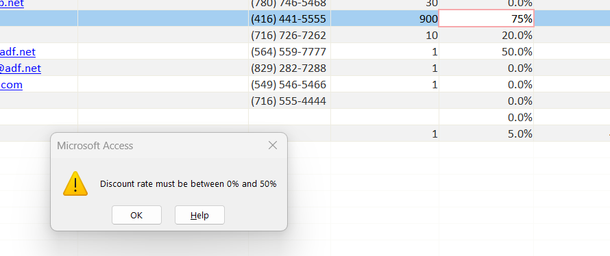 Lesson 6 Error Message - Microsoft Access Beginner 3 - Computer ...