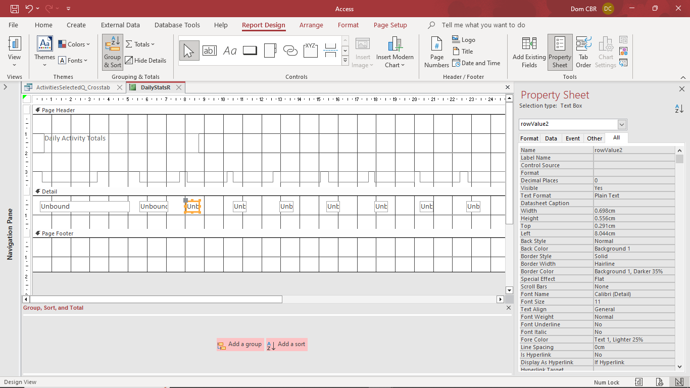 Crosstab as a report source - Microsoft Access Forum - Computer Learning Zone