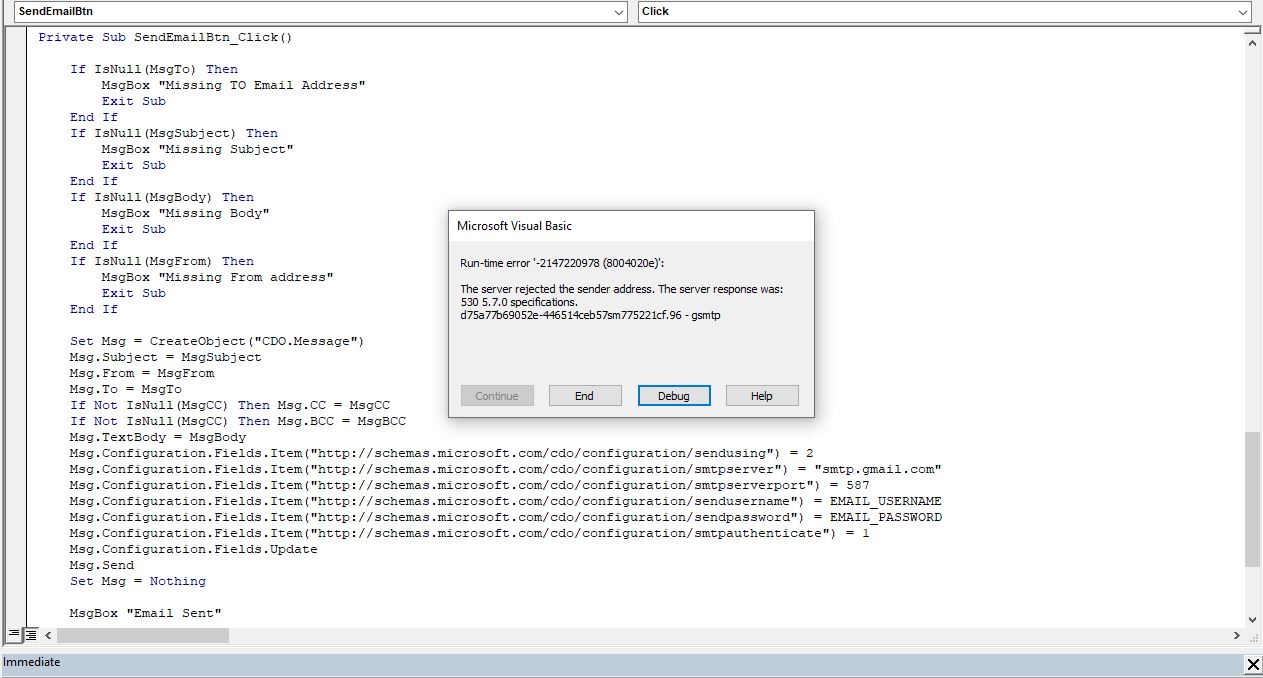 Gmail Authentication Issue - Microsoft Access Email Seminar - Computer ...