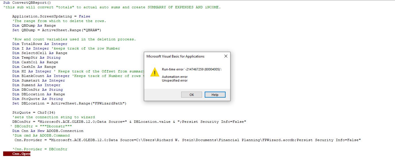 Automation error - Microsoft Access Forum - Computer Learning Zone