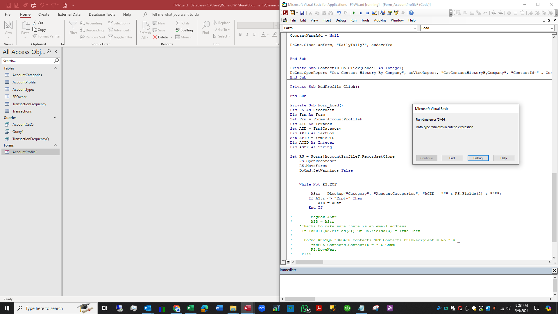 Criteria mismatch - Microsoft Access Forum - Computer Learning Zone