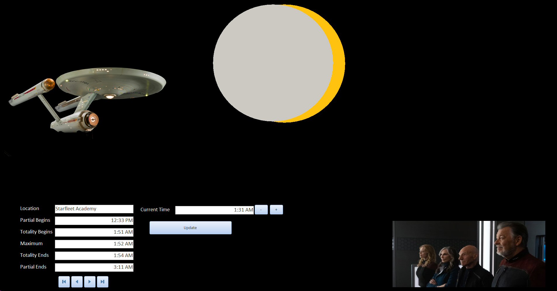 Rounded Form Eclipse - Eclipse Timer in Microsoft Access, Part 3 - Computer Learning Zone